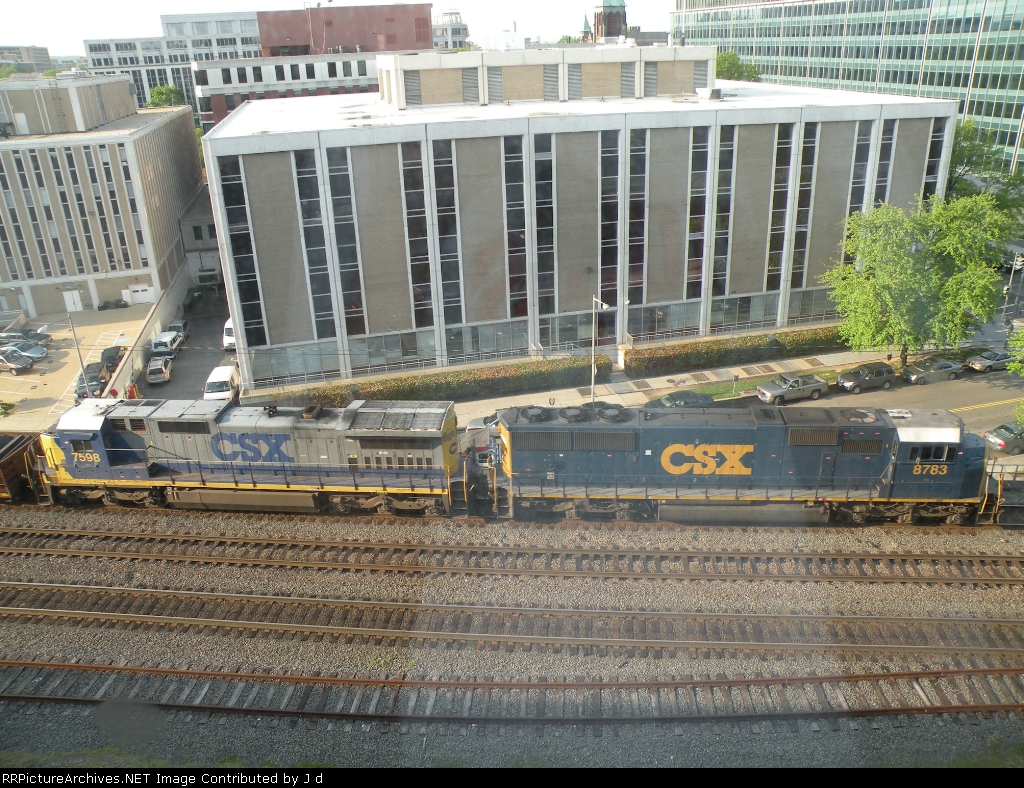 CSX 8783 and 7598
